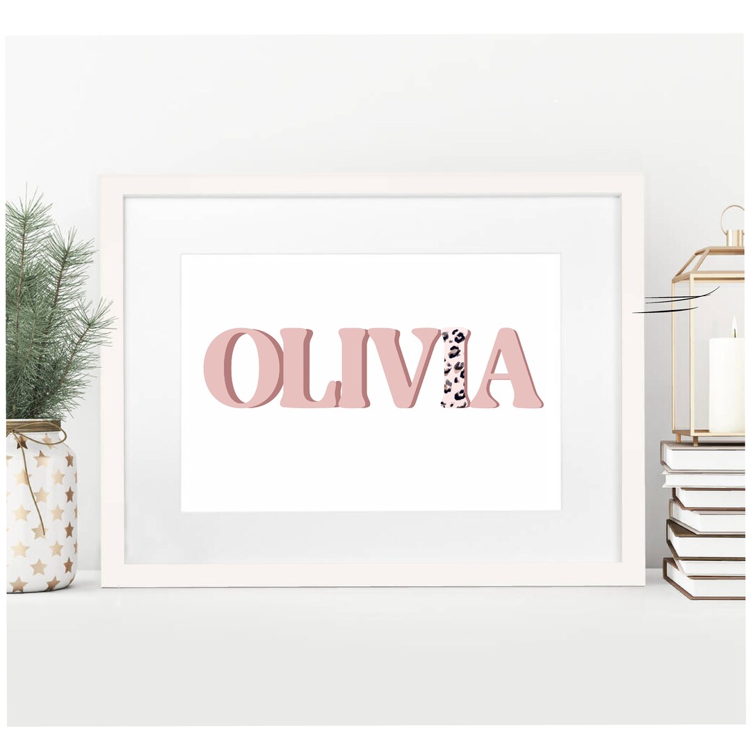 Digital Personalized Name Print, Custom Name Print, Custom Wall Art ...