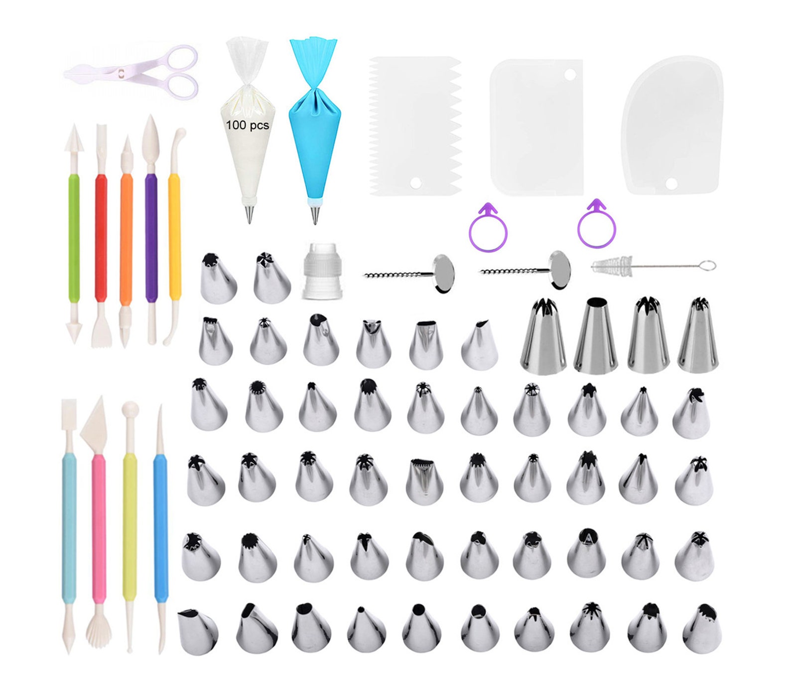 172 Pieces Baking Accessories Icing Tips Cakes Decorating | Etsy