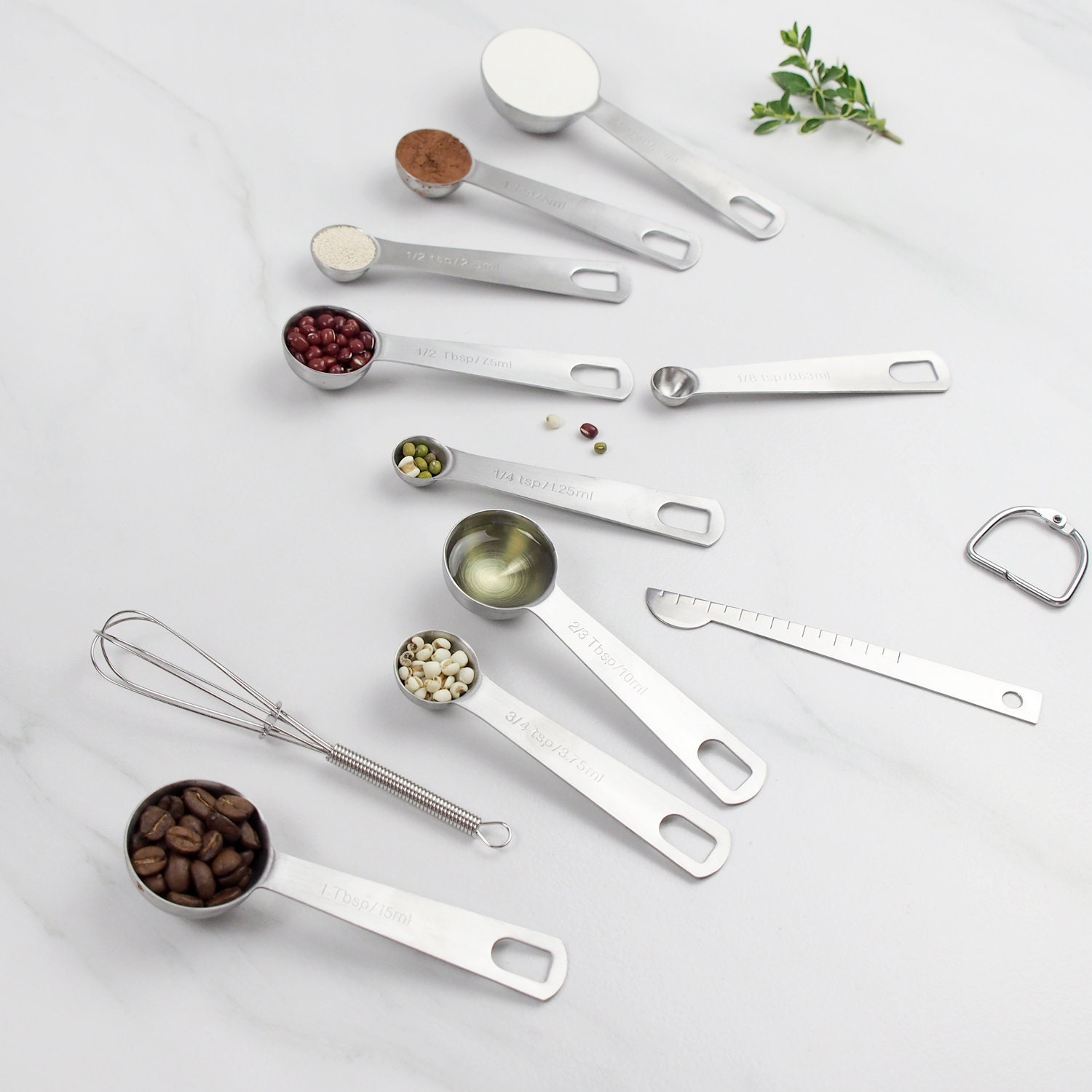 11 Piece Measuring Spoon Set 430 Grade Stainless Steel for - Etsy