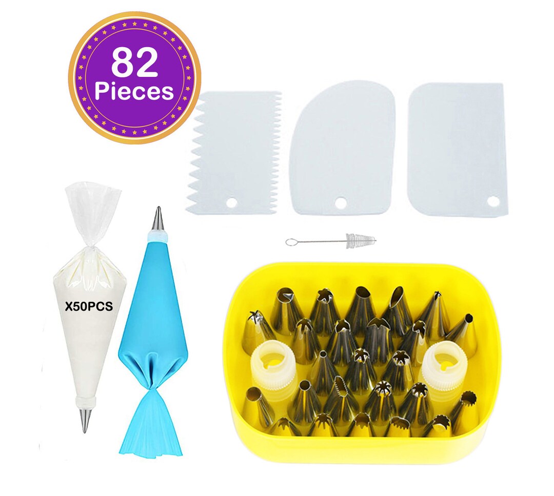 82 Pieces Nozzles Icing Tips Cakes Decorating Set Kitchen Baking ...