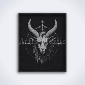 Hail Satan Baphomet Satanic Demon Goat Satanist Artis - Etsy