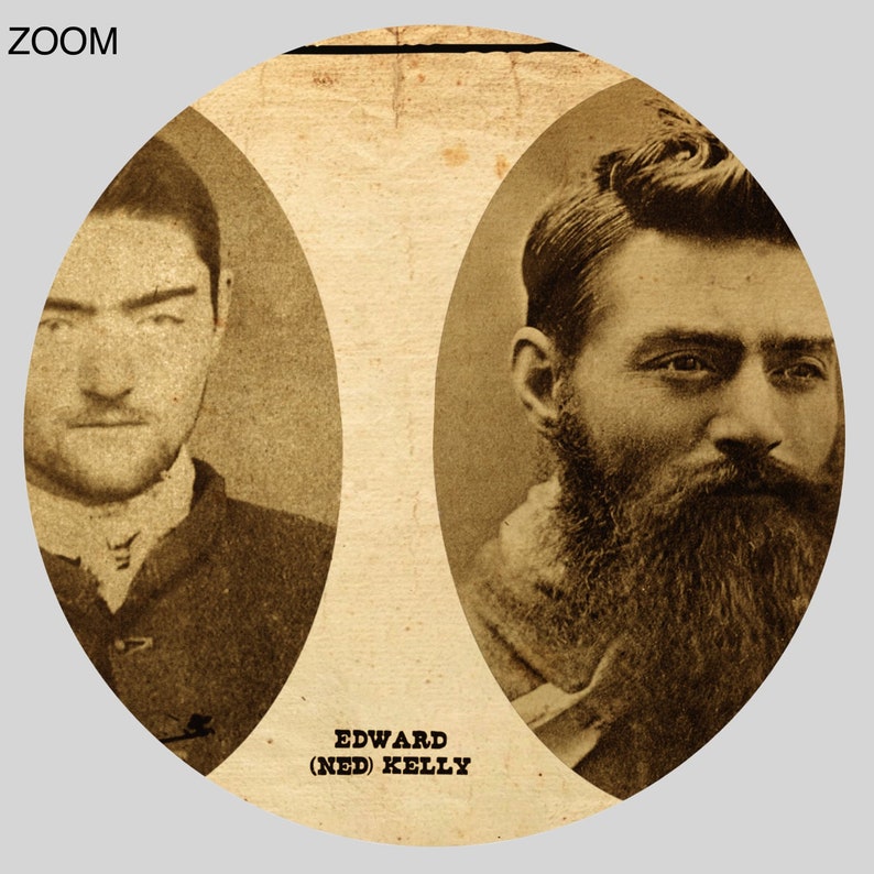 Ned Kelly Wanted Poster: Australian Bushranger Reward Print (digital ...