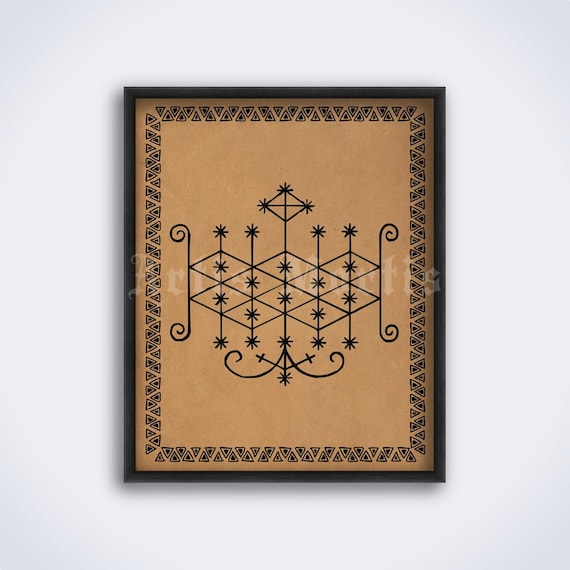 Ogoun Veve Voodoo Art Yoruba Loa of the War and Iron - Etsy
