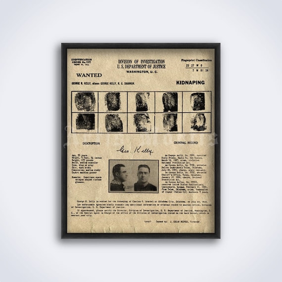 Al Capone Wanted Poster Fbi