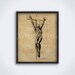 Crucified Human Body, Creepy Scary Corpse Vintage Medical Art Print ...