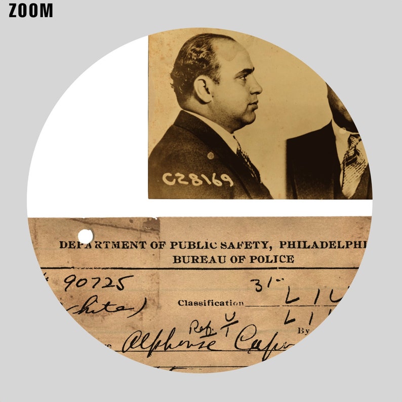 Al Capone Scarface Fingerprints and Mugshot Photo - Gangster Crime ...