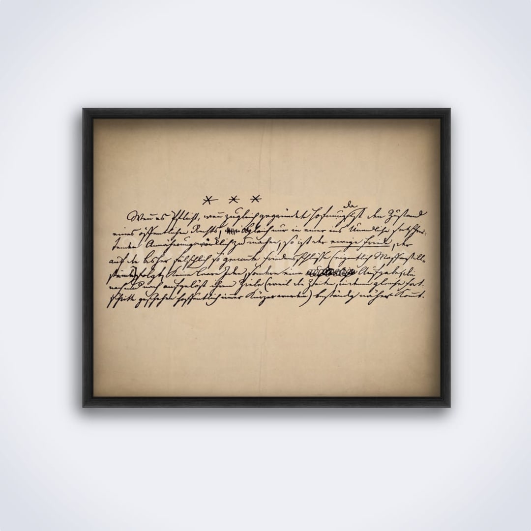 Immanuel Kant Perpetual Peace 1795 Manuscript - Vintage Philosophy Art ...