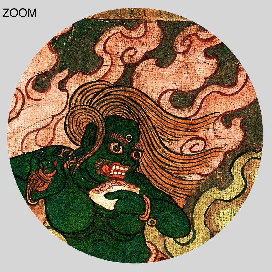Tibetan Green Demon Buddhism Demonology Art Evil Spirit - Etsy