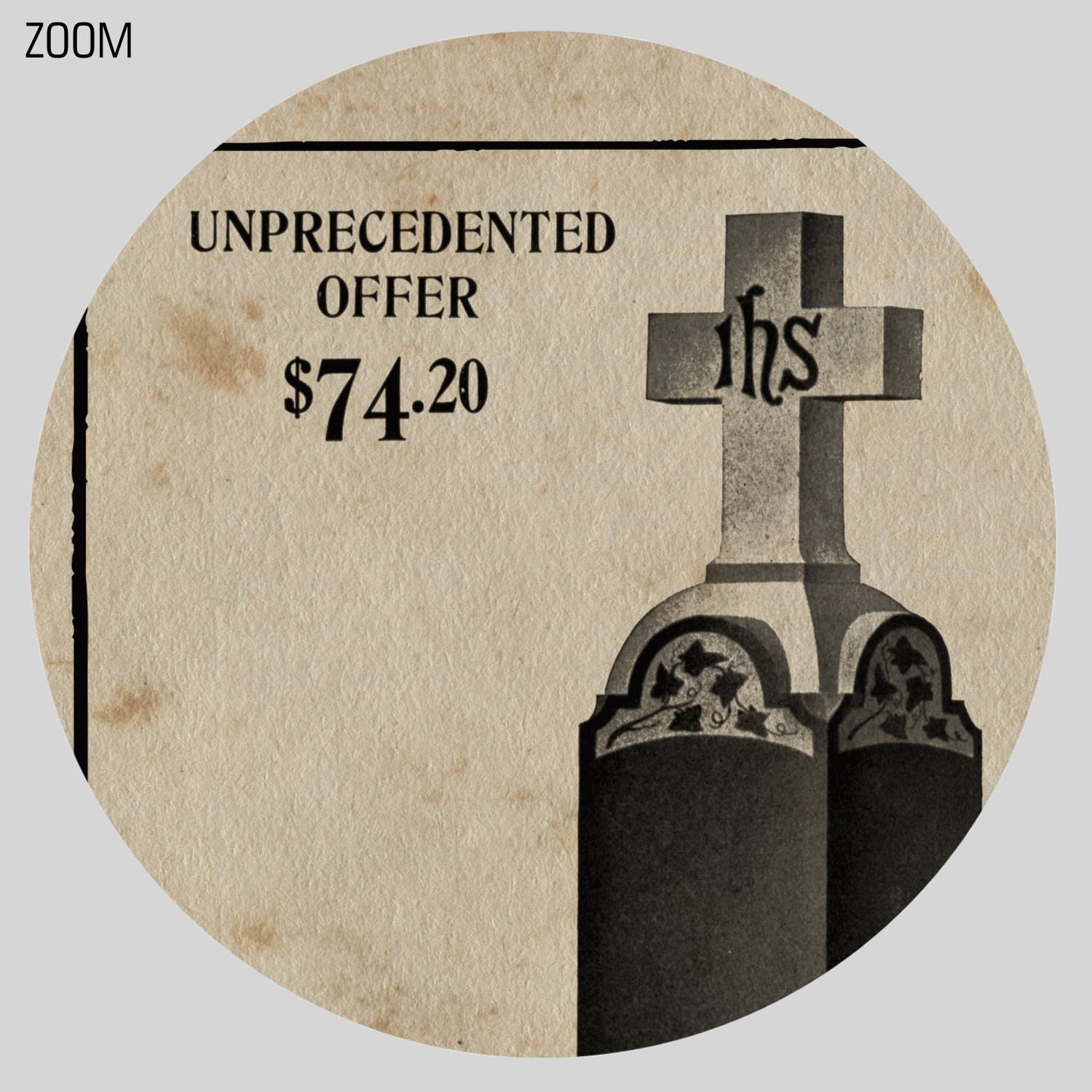 Tombstone Vintage Burial Advert Death Tomb Cemetery | Etsy