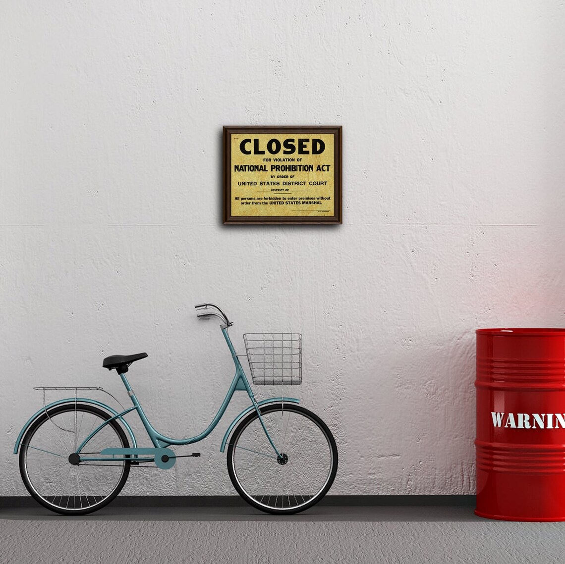 Prohibition Closed Sign – Vintage Bar Print, Drink, Whiskey, Beer ...