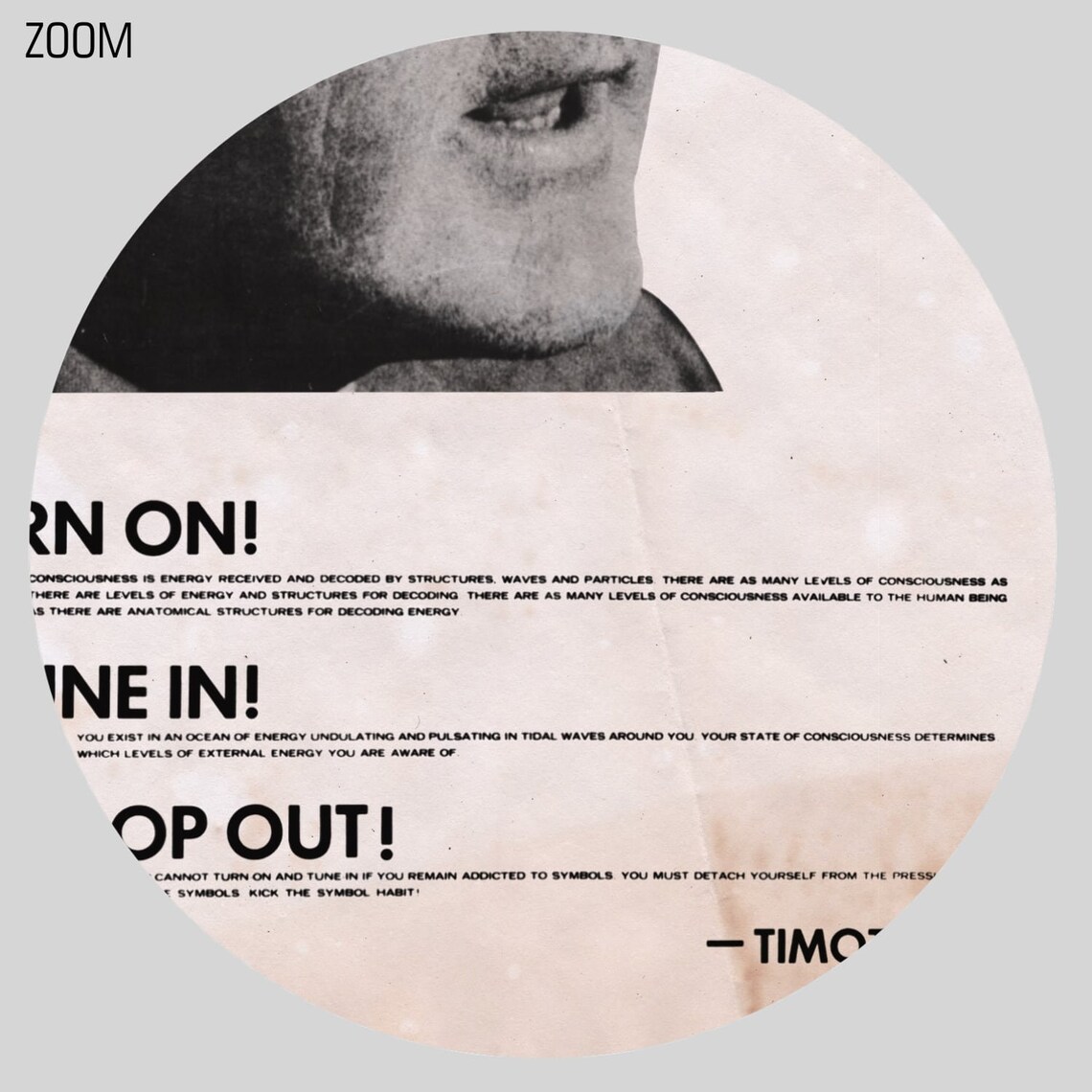 Timothy Leary 1960s poster Turn On Tune In Drop Out | Etsy