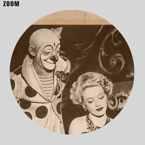 Clown and Sexy Circus Girl Vintage Photo, Retro Pin-up Print, Poster ...