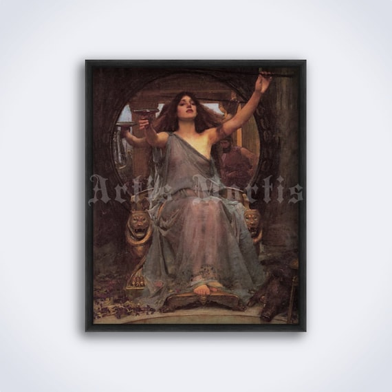 Circe Pagan Sorceress Pre-raphaelite Painting by John William - Etsy