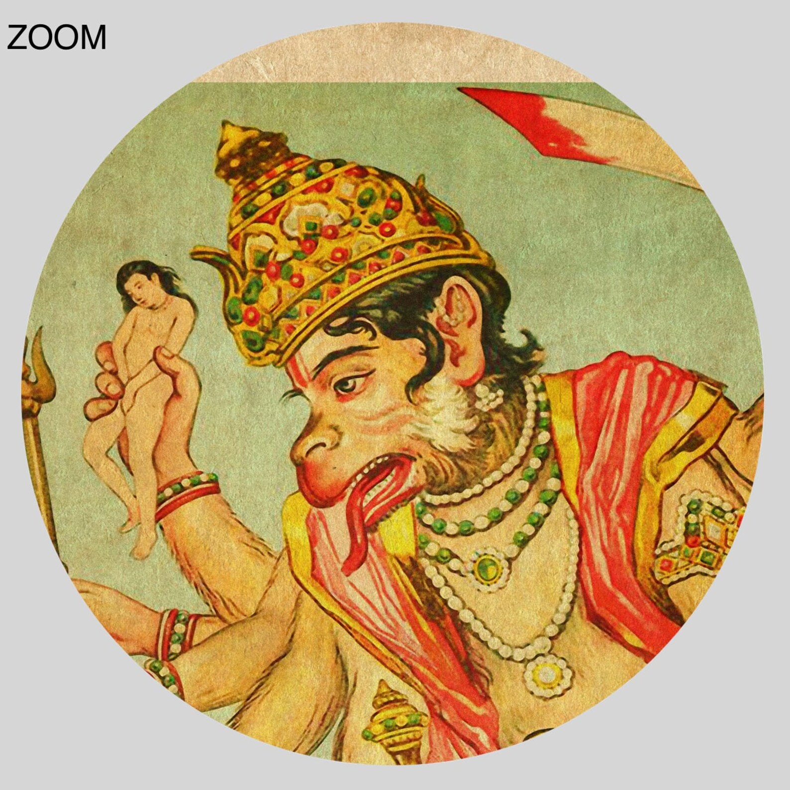 Hanuman Killing Ravana Demons Hindu Mythology Art Hinduism - Etsy