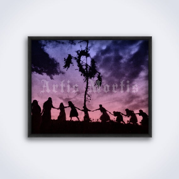 Midsummer Norse pagan ritual dance sun cross vintage | Etsy