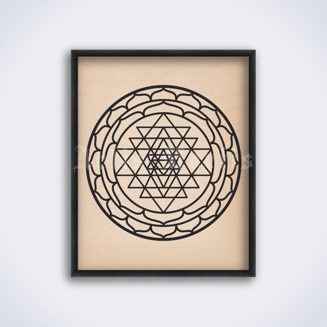Shri Yantra Mystical Symbol, Diagram, Chakra, Mandala, Sacred Geometry ...