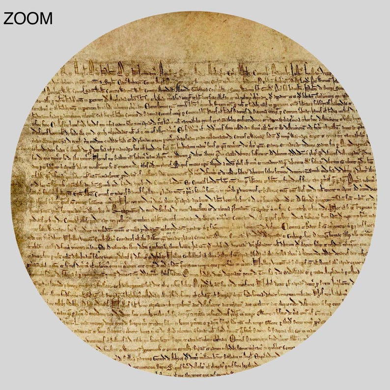 Magna Carta Print: 1215 Medieval Manuscript Art (digital Download) - Etsy
