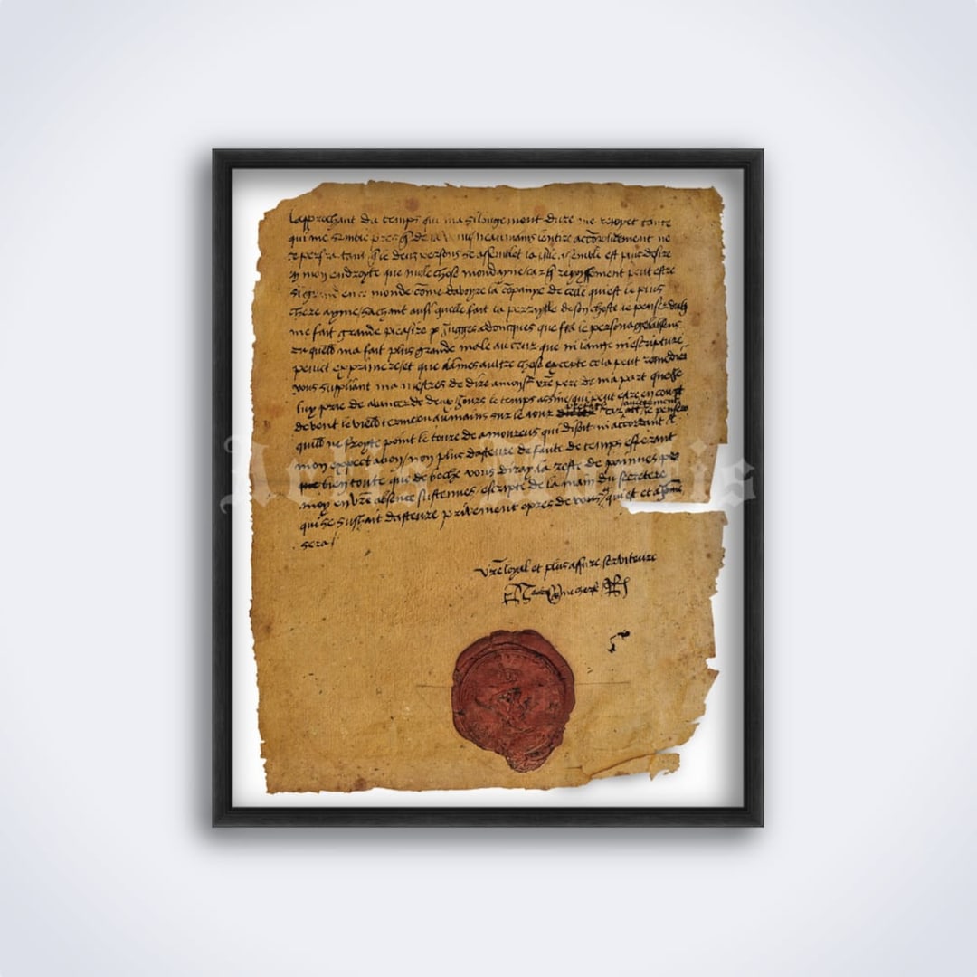 Queen Anne Boleyn Print: King Henry VIII Love Letter (digital Download ...