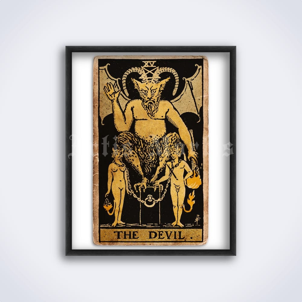 The Devil Tarot Card print Major Arcana Greater Arcana | Etsy