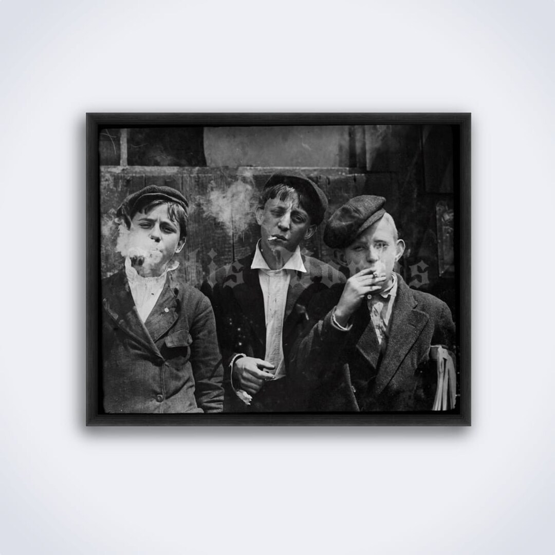 Boys in Costumes Smoking Cigarettes - Vintage Photo, Young Hooligans ...