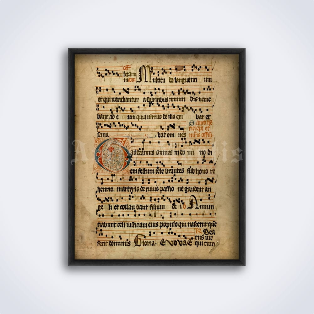 Gregorian Chant Art Print: Medieval Music Score (digital Download) - Etsy