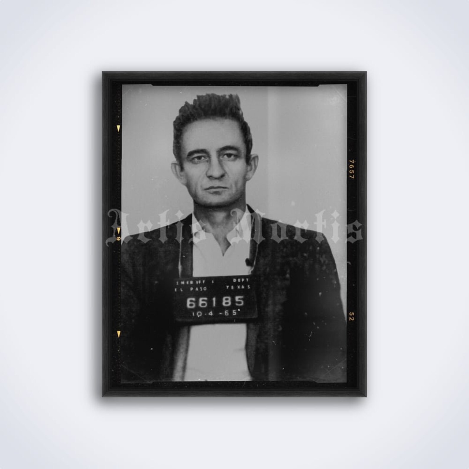 Johnny Cash Mugshot 1965 Arrest Photo Poster Country Rock | Etsy