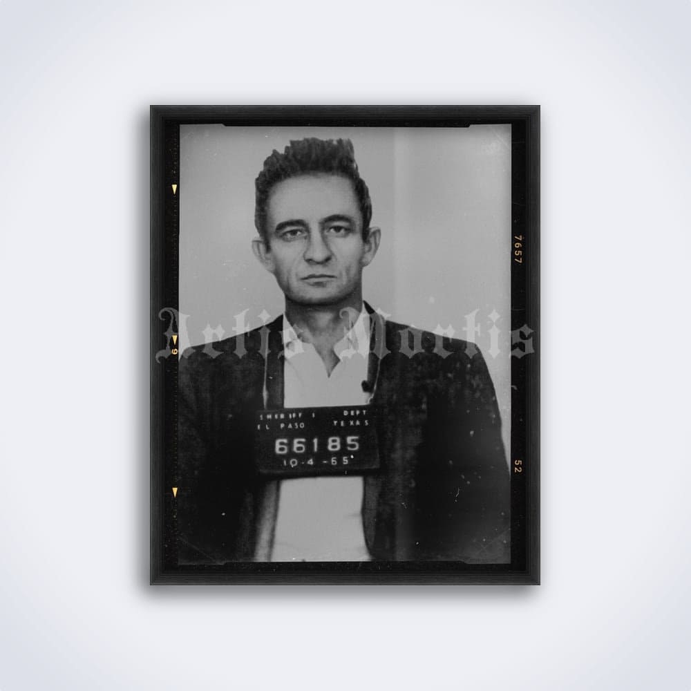 Johnny Cash Mugshot 1965 Arrest Photo Poster Country Rock | Etsy