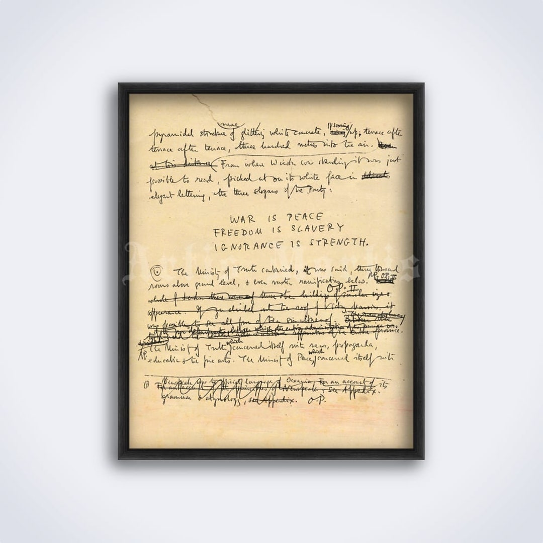 George Orwell - Nineteen Eighty-four Novel Manuscript, 1984 Dystopian ...