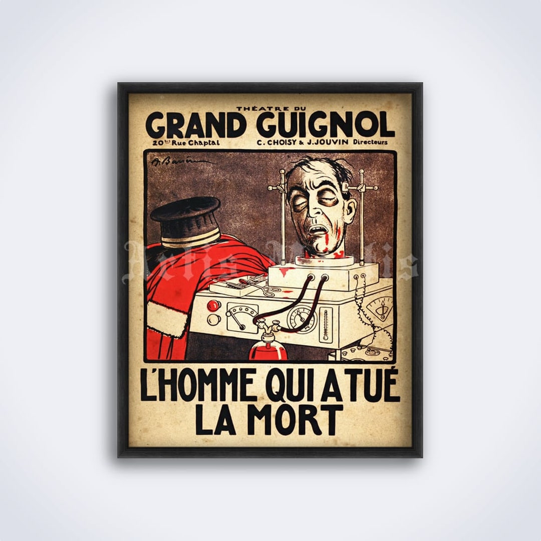 Grand Guignol Horror Poster: L’homme Qui A Tue La Mort Vintage Print ...