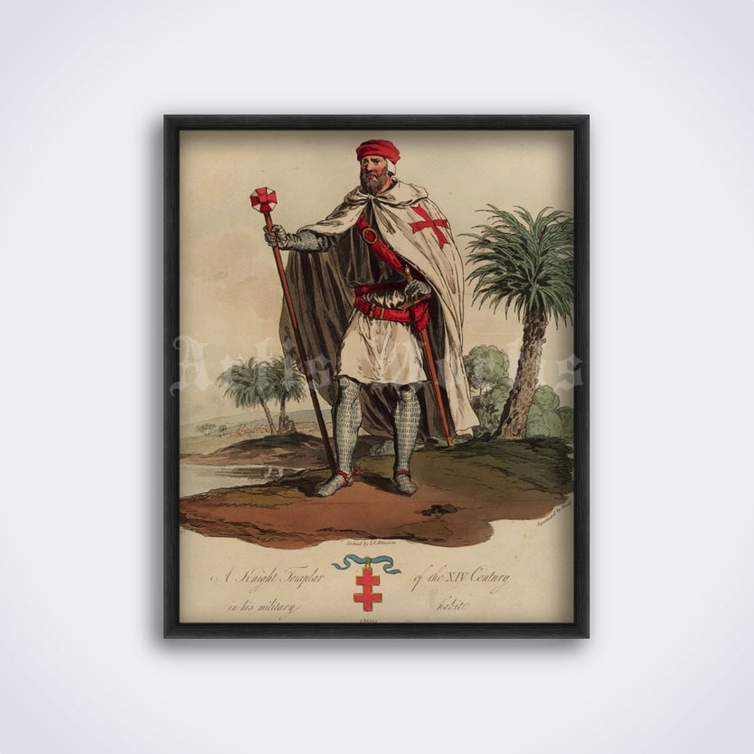 Knight Templar in His Military, Medieval Templars Order, Freemasonry ...