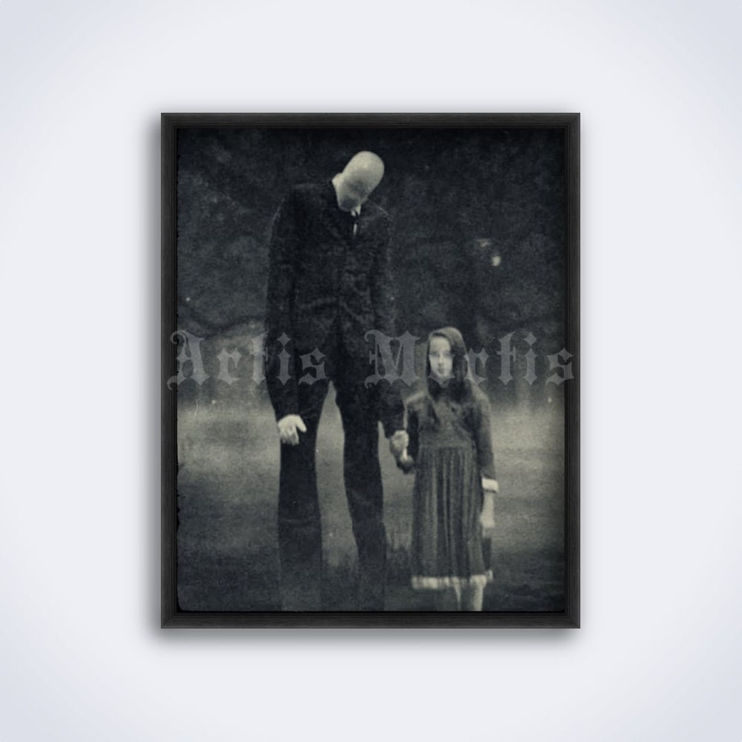 Slender Man Horror Movie Art Print: Creepypasta Monster (digital ...