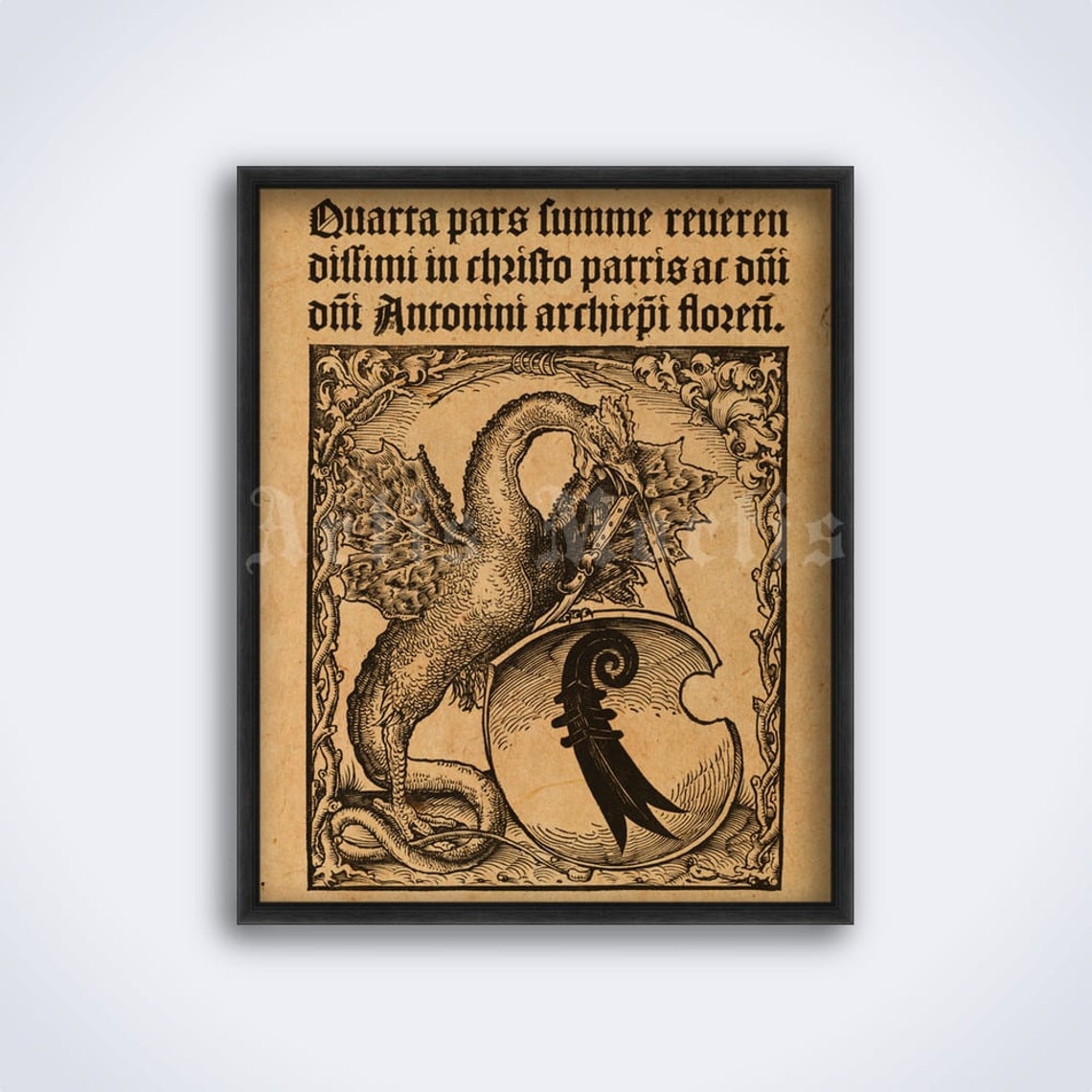 Basilisk of Basel Medieval Bestiary Art Rooster Monster - Etsy