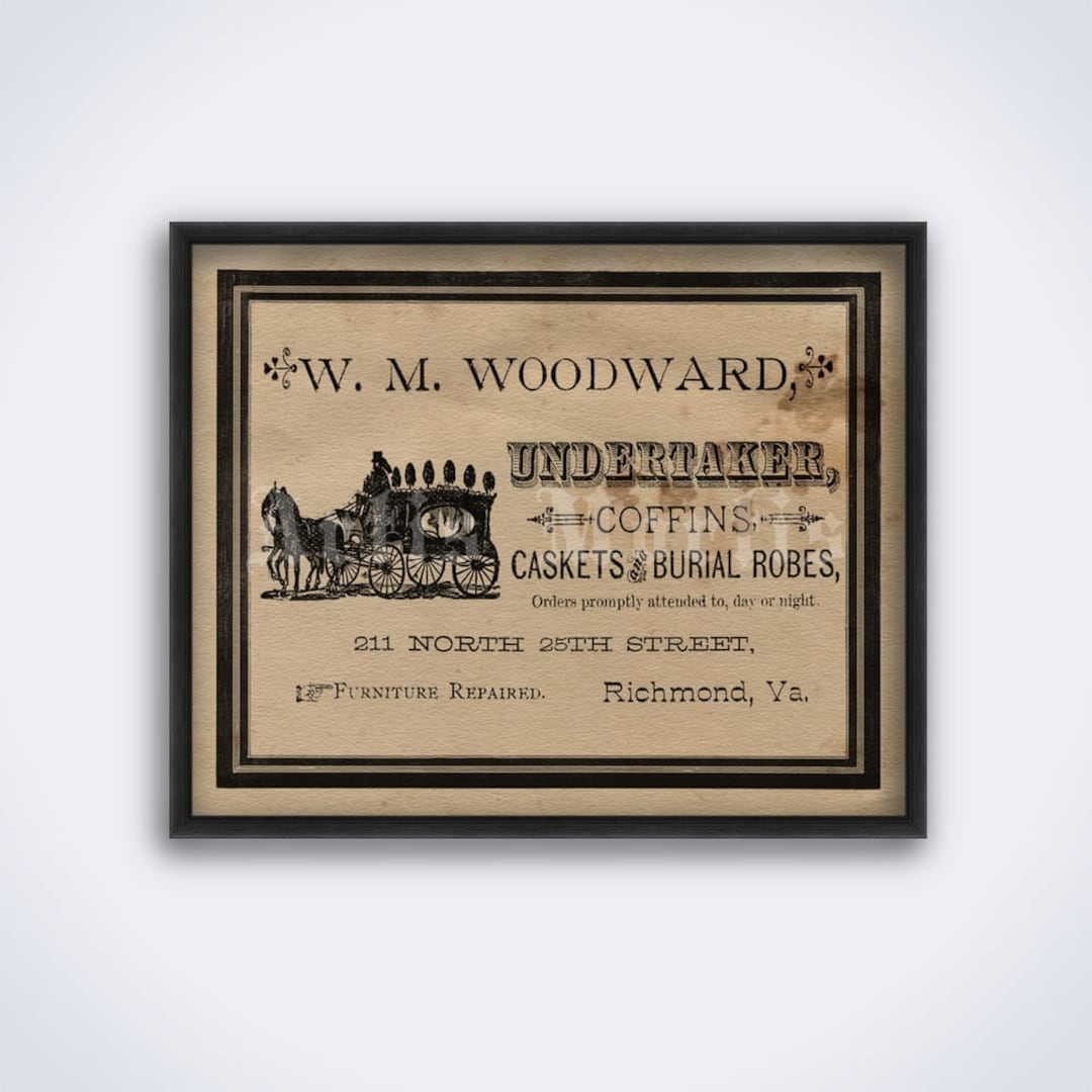 Undertaker Funeral Advertisement, Death, Coffin, Tomb, Cemetery, Gothic ...