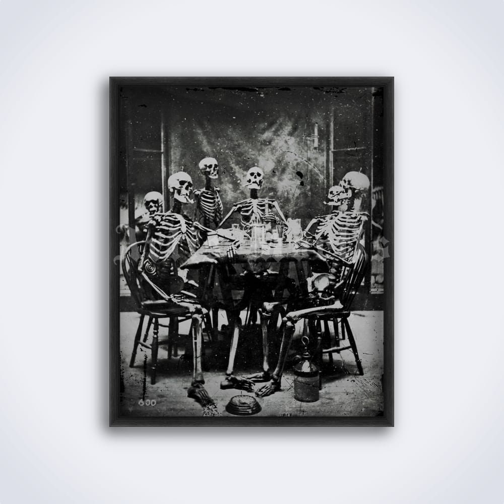 Skeletons at the Table Dinner Party Vintage Daguerreotype - Etsy