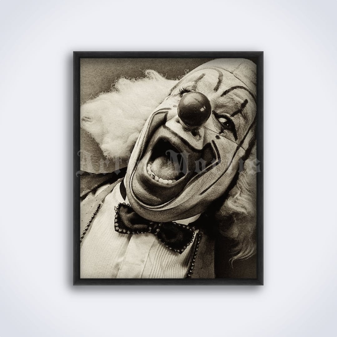 Vintage Circus Clown Photo Print: Retro Oddity Decor (digital Download ...