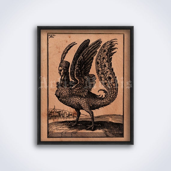 Harpy Bird of Hell Medieval Art Fantasy Dragon Monster - Etsy UK