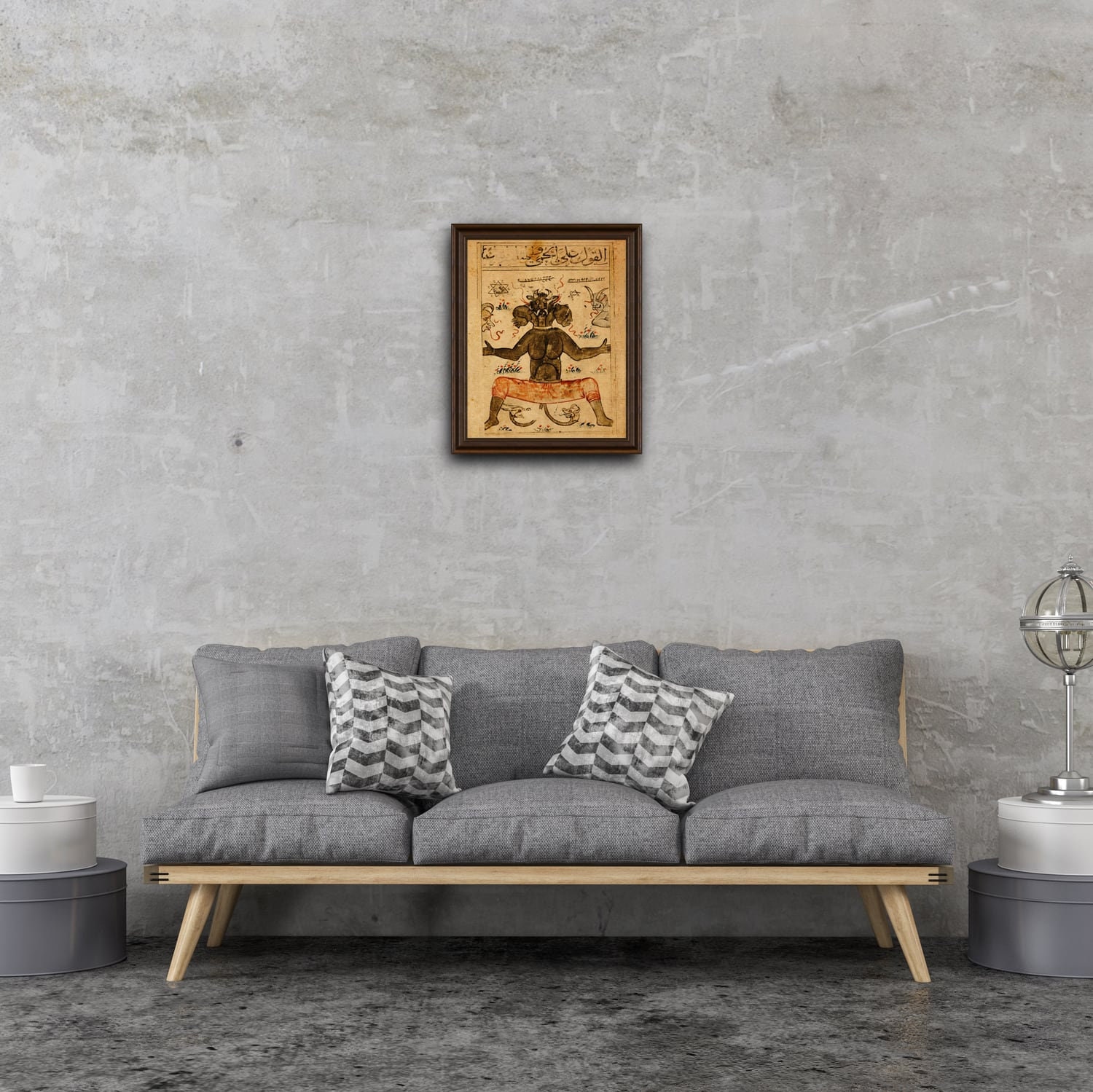 Islamic Demonology Art Print: Antique Manuscript Devil Illustration ...