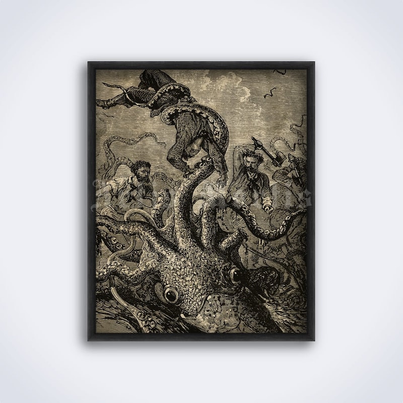 Sea Monster Print - Etsy