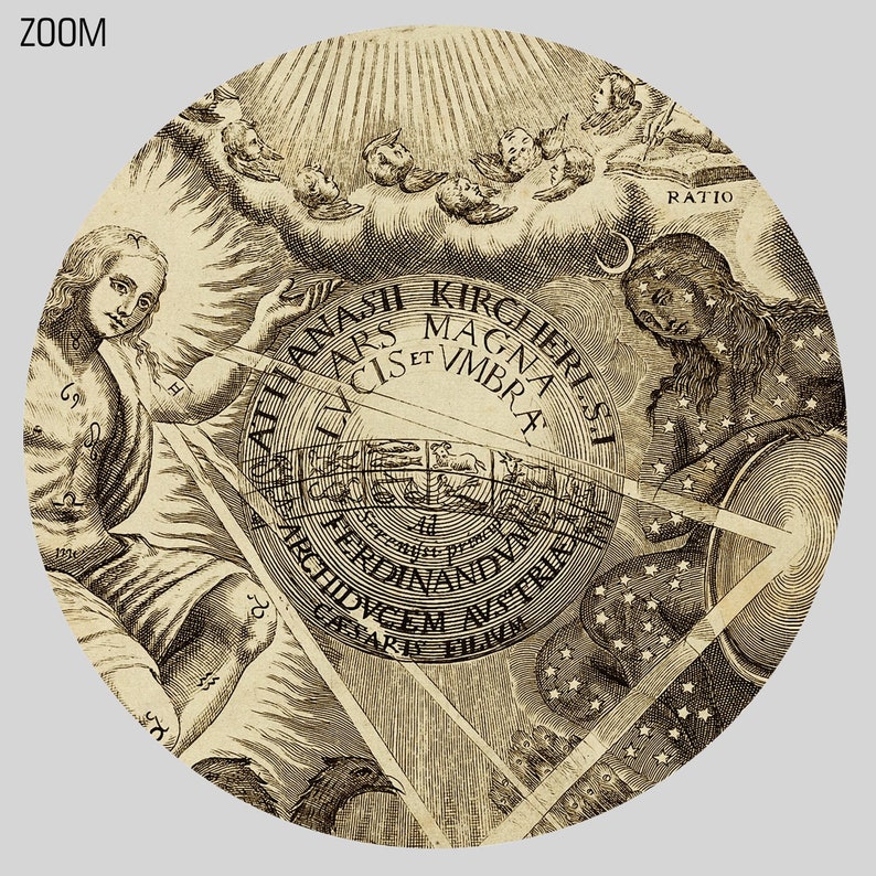 Light and Shadow alchemical engraving Ars Magna Lucis et | Etsy