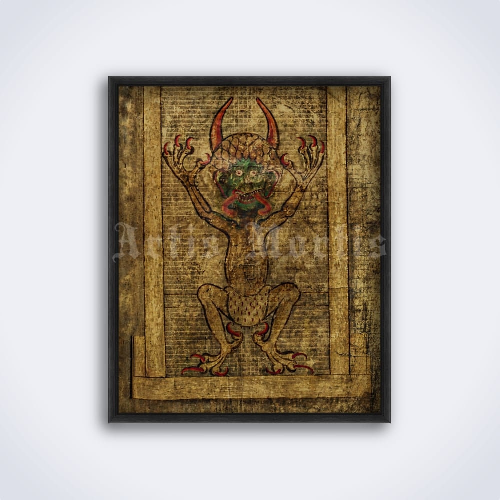 Devil's Bible Codex Gigas Satan Portrait Demon Devil - Etsy