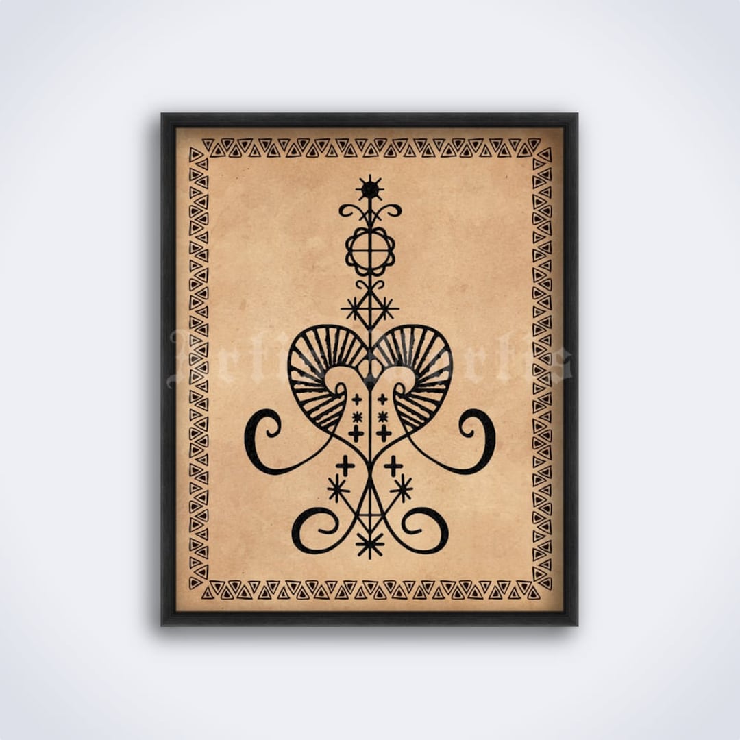 Erzulie Freda Veve, Voodoo Art, Loa of Love, Haitian Goddess, Love ...