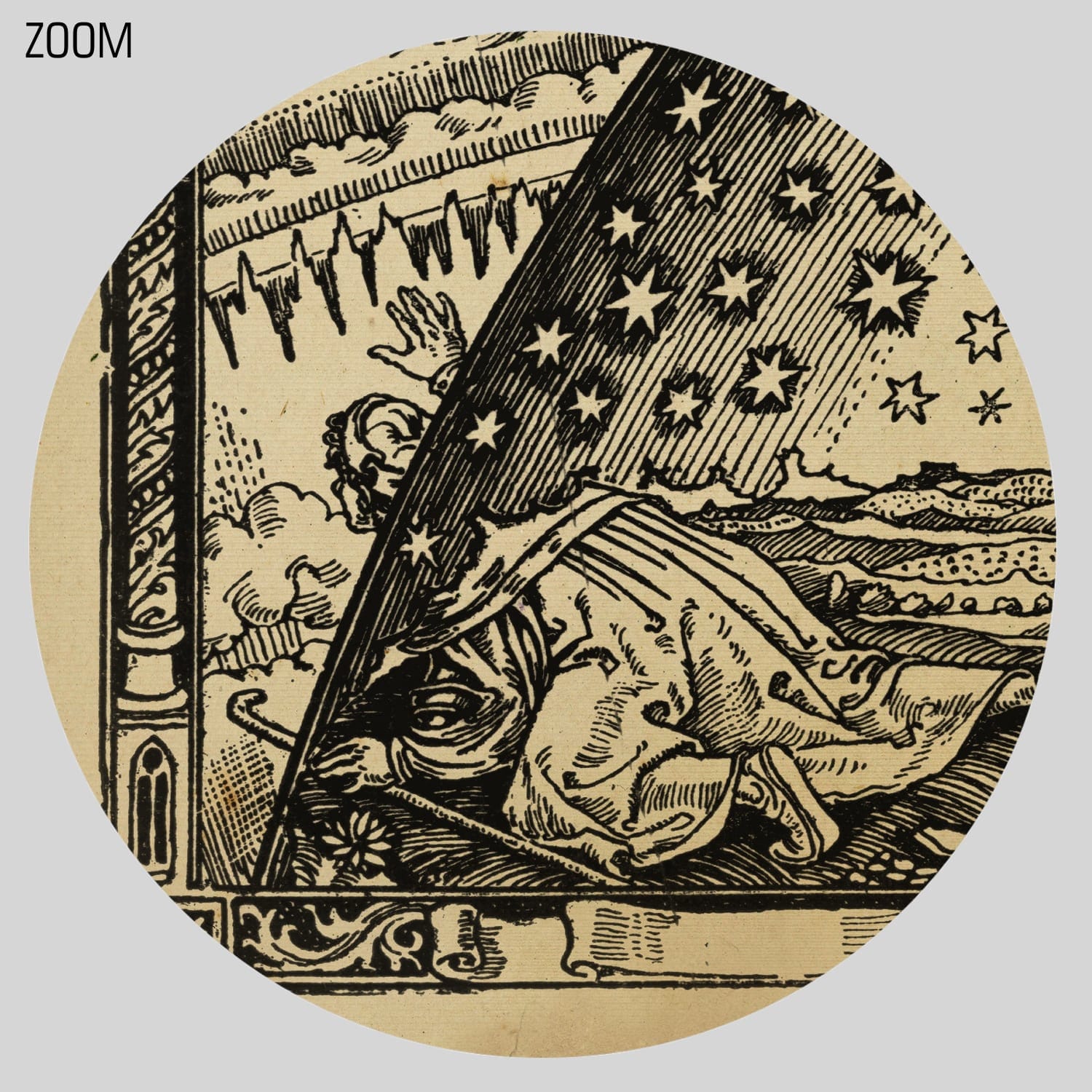 Flammarion Engraving – Medieval Flat Earth Map, Ancient Cosmogony Print ...