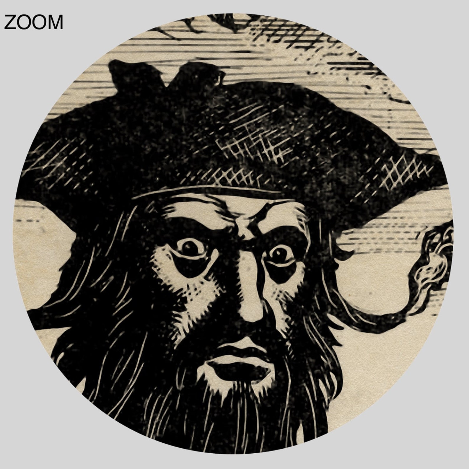 Pirate Blackbeard Portrait Captain Edward Teach Caribbean - Etsy UK