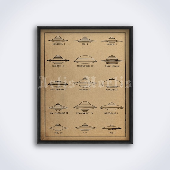 Military Flying Saucers Classification Chart Vintage UFO - Etsy