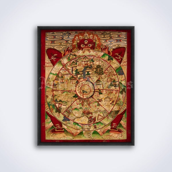 Tibetan Wheel of Life Poster - Etsy