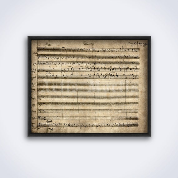 Mozart Sheet Music Handwritten Mozart, Wolfgang Amadeus / DIVERTIMENTO