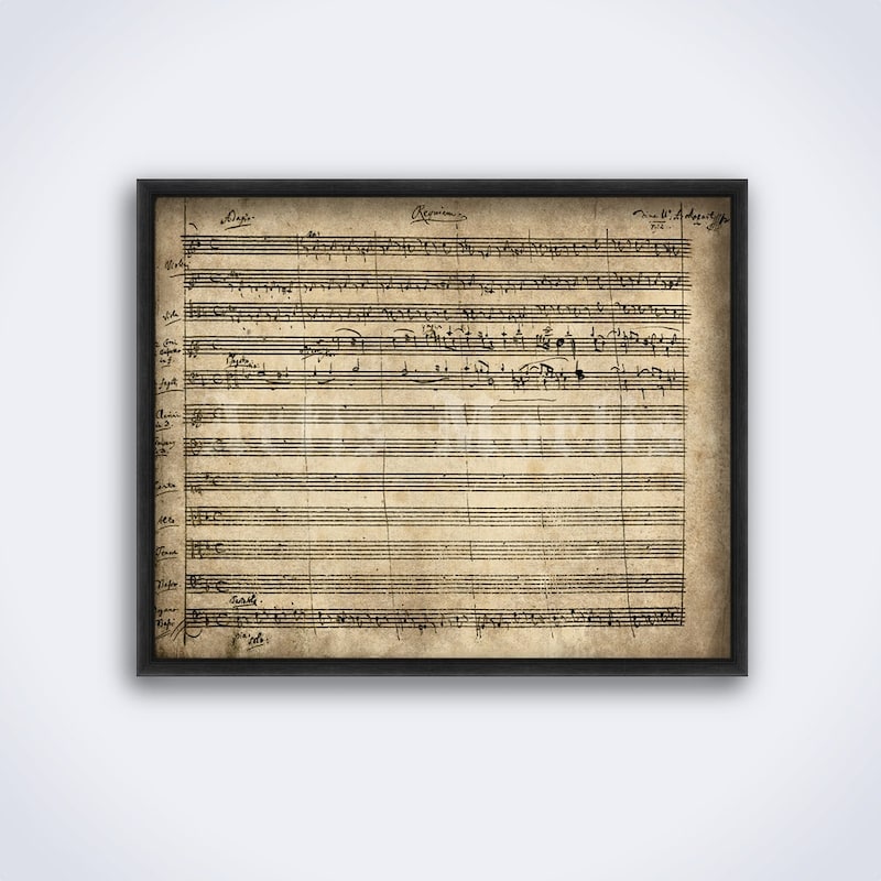 Mozart Sheet Music Wall Art - Etsy
