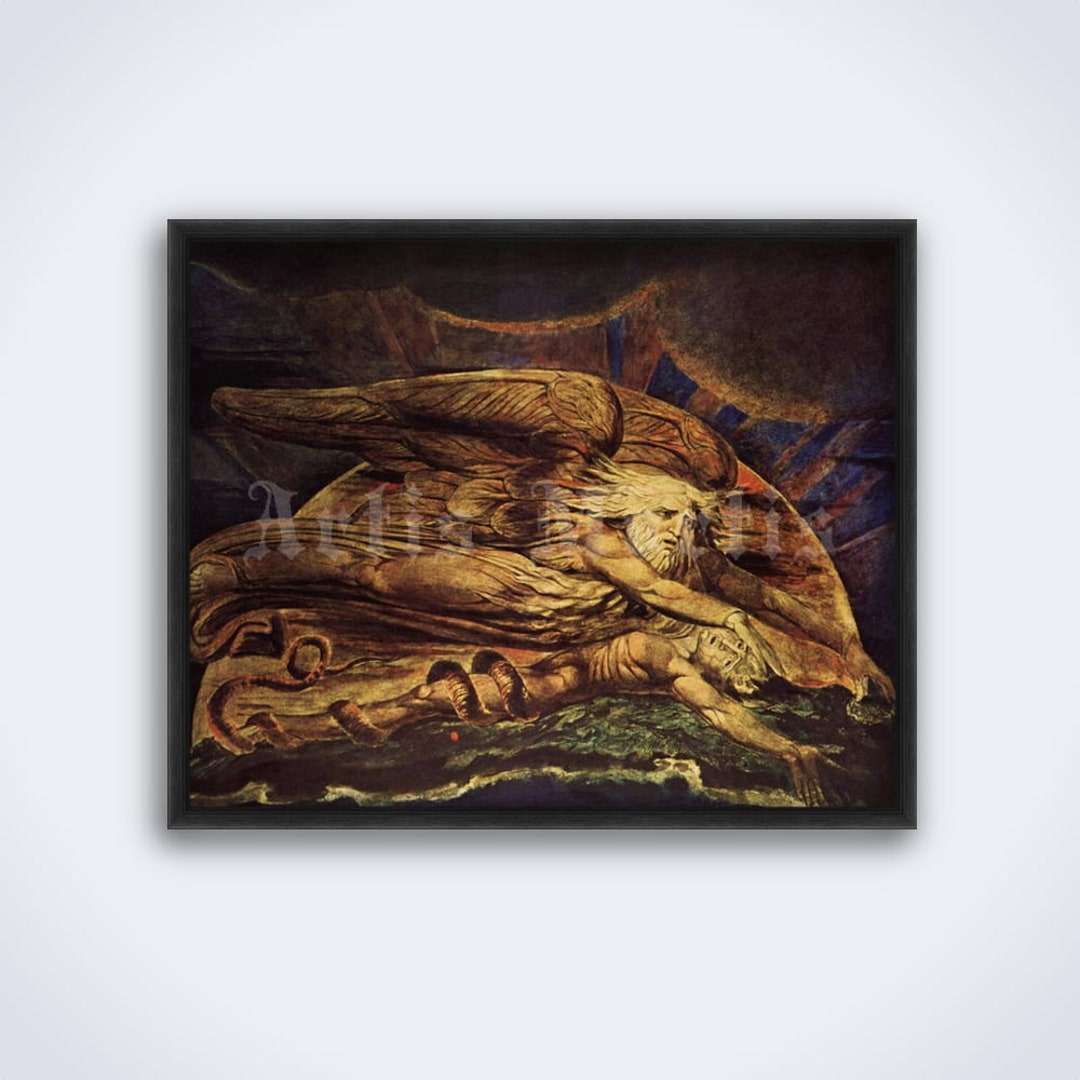 William Blake Art - Elohim Creating Adam - Bible, God, Eden, Creation ...