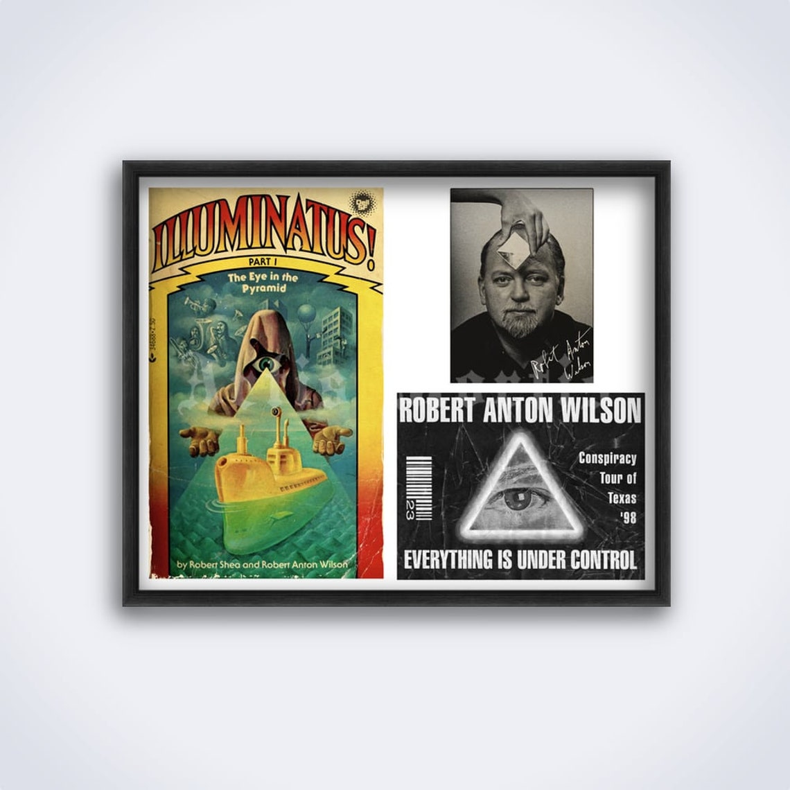 Robert Anton Wilson foto RAW copertina del libro Illuminatus - Etsy Italia