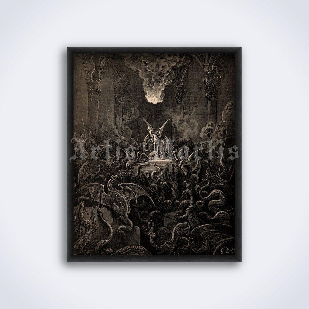 Temple of Lucifer Illustration for Paradise Lost Poem, Art by Gustave ...